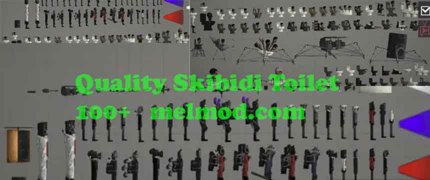 Quality Skibidi Toilet pack melon playground&Melon Sandbox Mods - Fruitmod