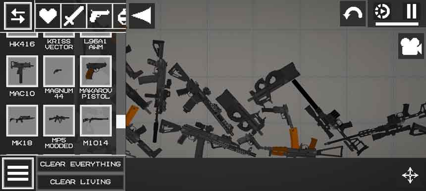 Weapon guns pack melon playground&Melon Sandbox Mods - Fruitmod